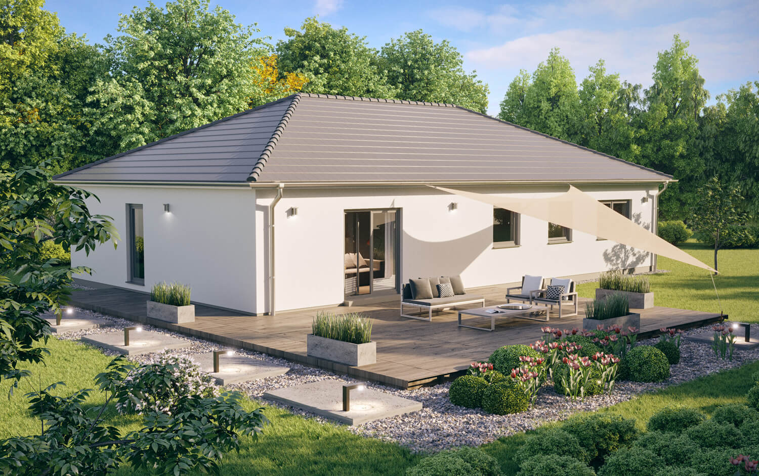 Fertighaus Bungalow SH 128 B von ScanHaus