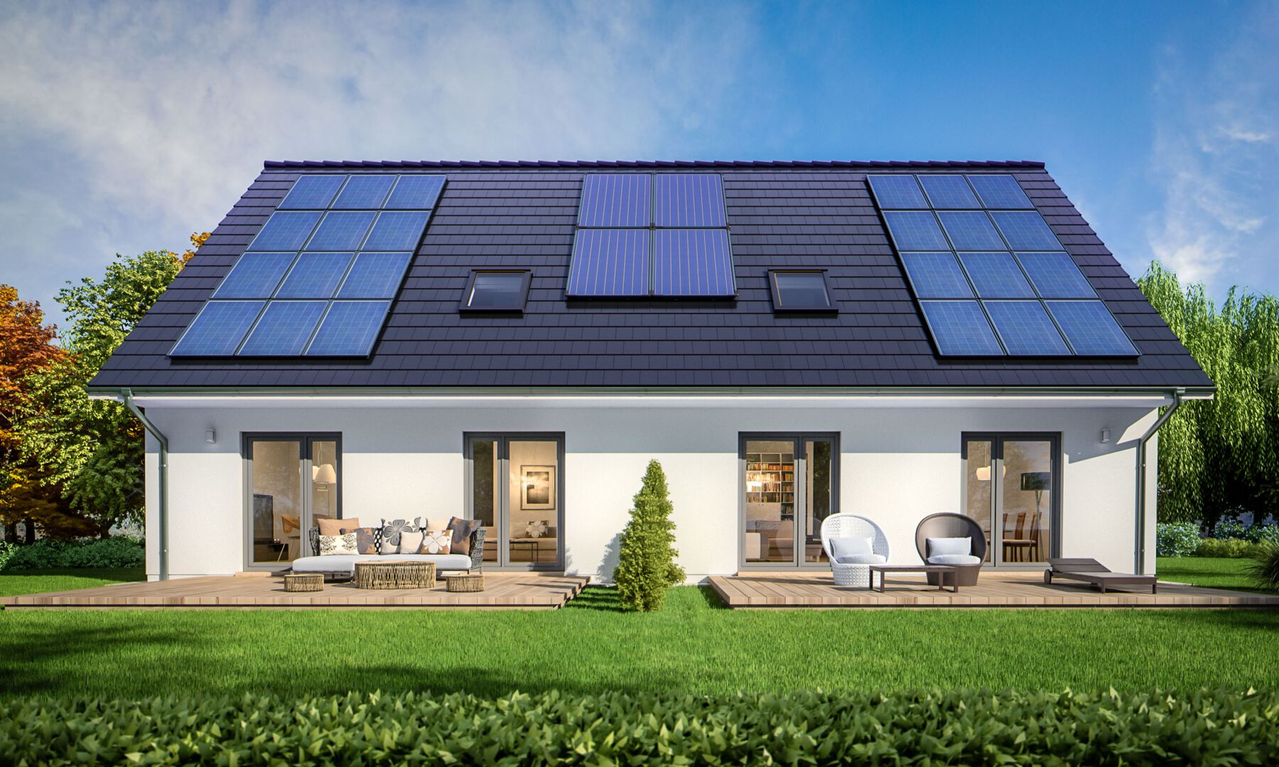 Doppelhaus SH 122 DHH Einliegerwohnung als Fertighaus von ScanHaus